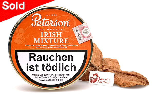 Peterson Irish Mixture (Whiskey) Pfeifentabak 50g Dose Estervals Pipe House