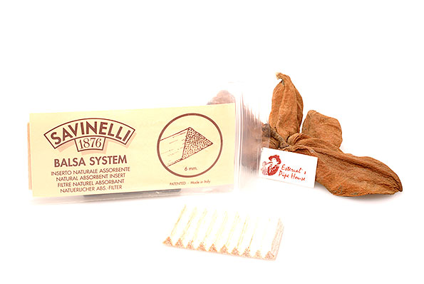 Savinelli Balsa System Filter 6mm (20 Filter) Estervals Pipe House