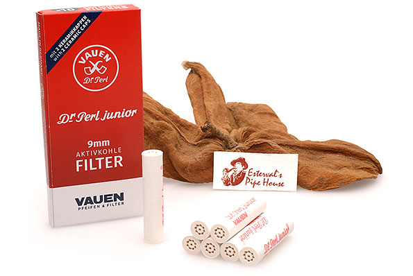 VAUEN Dr. Perl Junior Aktivkohlefilter 9mm (10 Filter) Estervals Pipe House